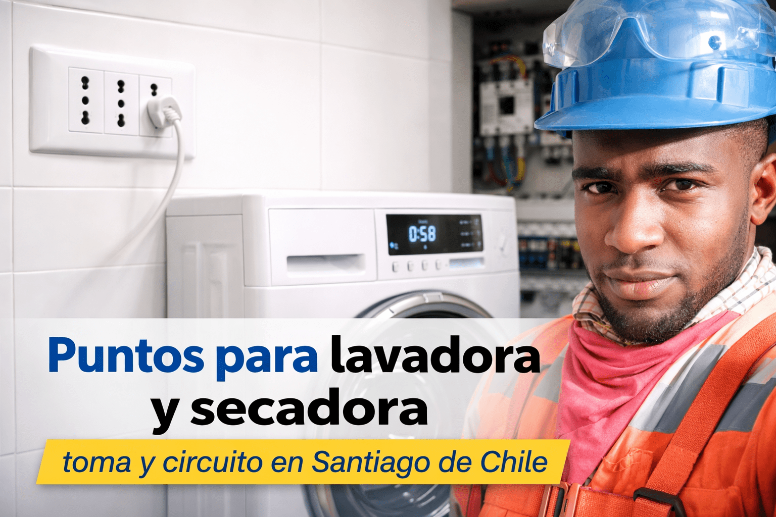 💡 Washing machine and dryer outlets: socket and circuit (Santiago ...